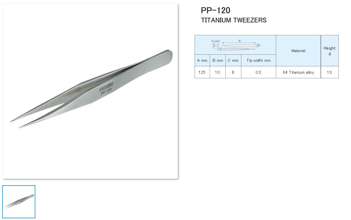 Ichiban Precision Sdn Bhd - Hozan - Hozan Titanium Tweezer